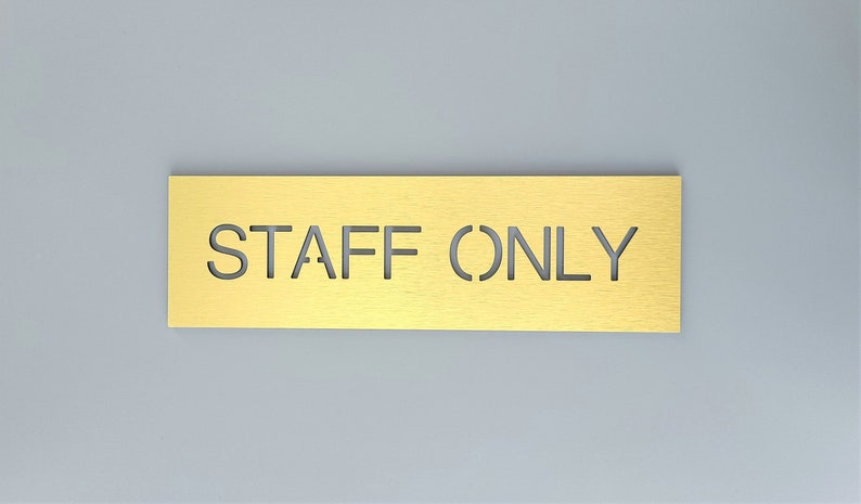 Staff Only Sign for Office Doors. Employees Only Sign. Private Entry ...