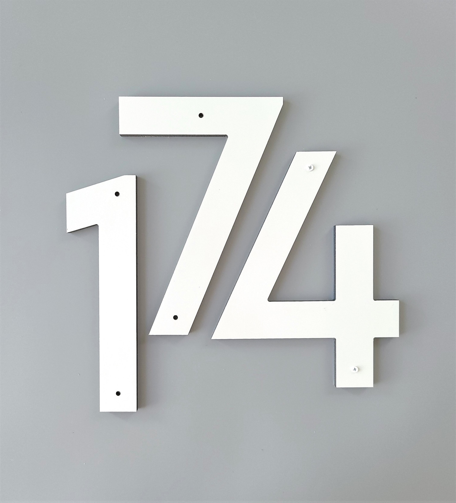 12 Inch Modern Numbers and Letters. Black White and Silver - Etsy