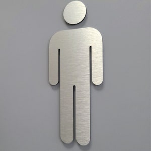 Male Figure for Bathroom Door. Fitting Room Signs. Metal Restroom ...