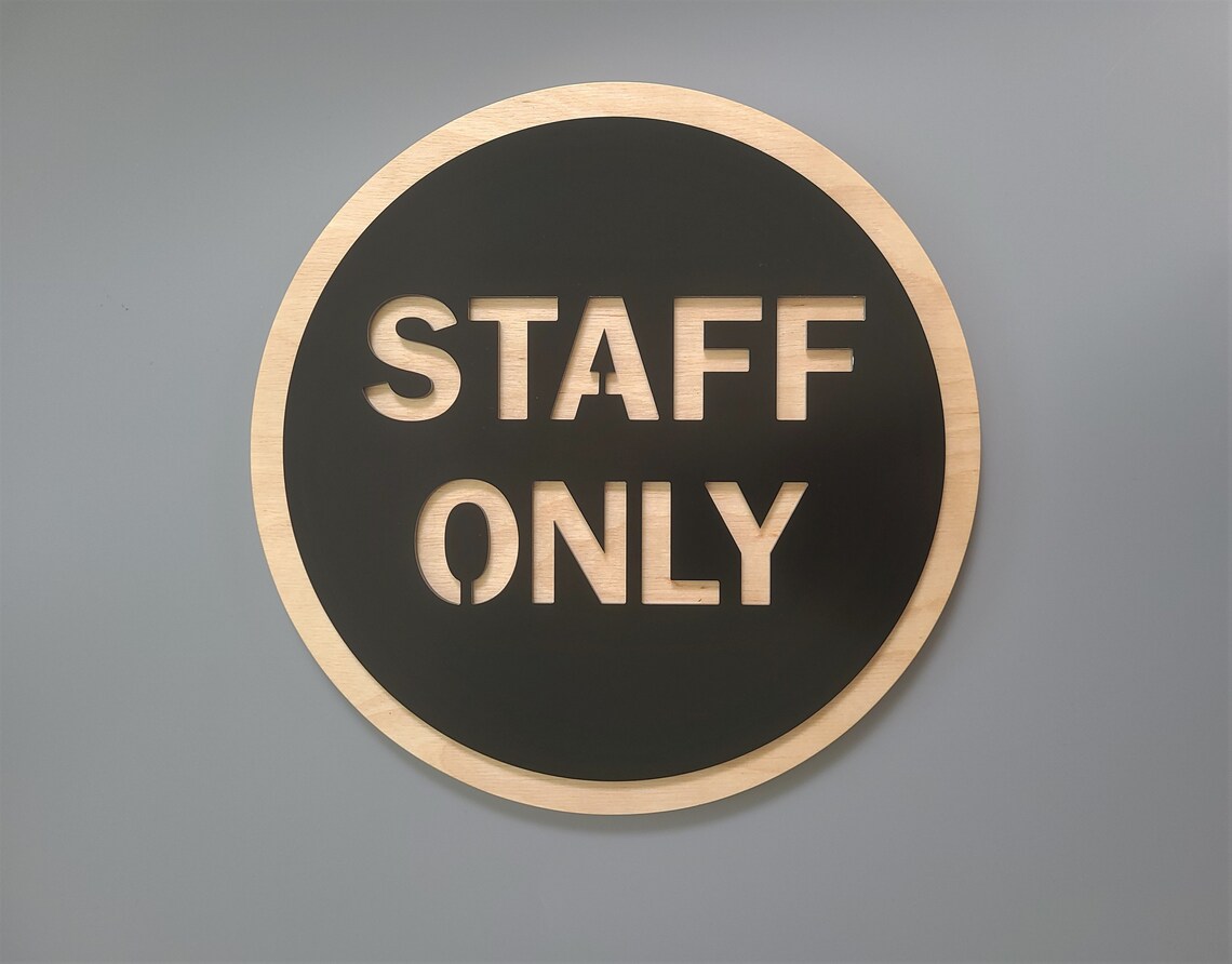 Staff Only Sign. Employees Only. Staff Lounge Door Sign. - Etsy