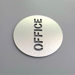 Aluminum Office Sign for Door. Office Door Sign. Modern Business ...