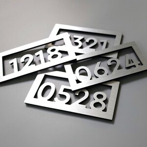 Custom Apartment Number Signs. Modern Apartment Numbers. Hotel Room ...