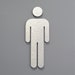Male Figure for Bathroom Door. Fitting Room Signs. Metal Restroom ...