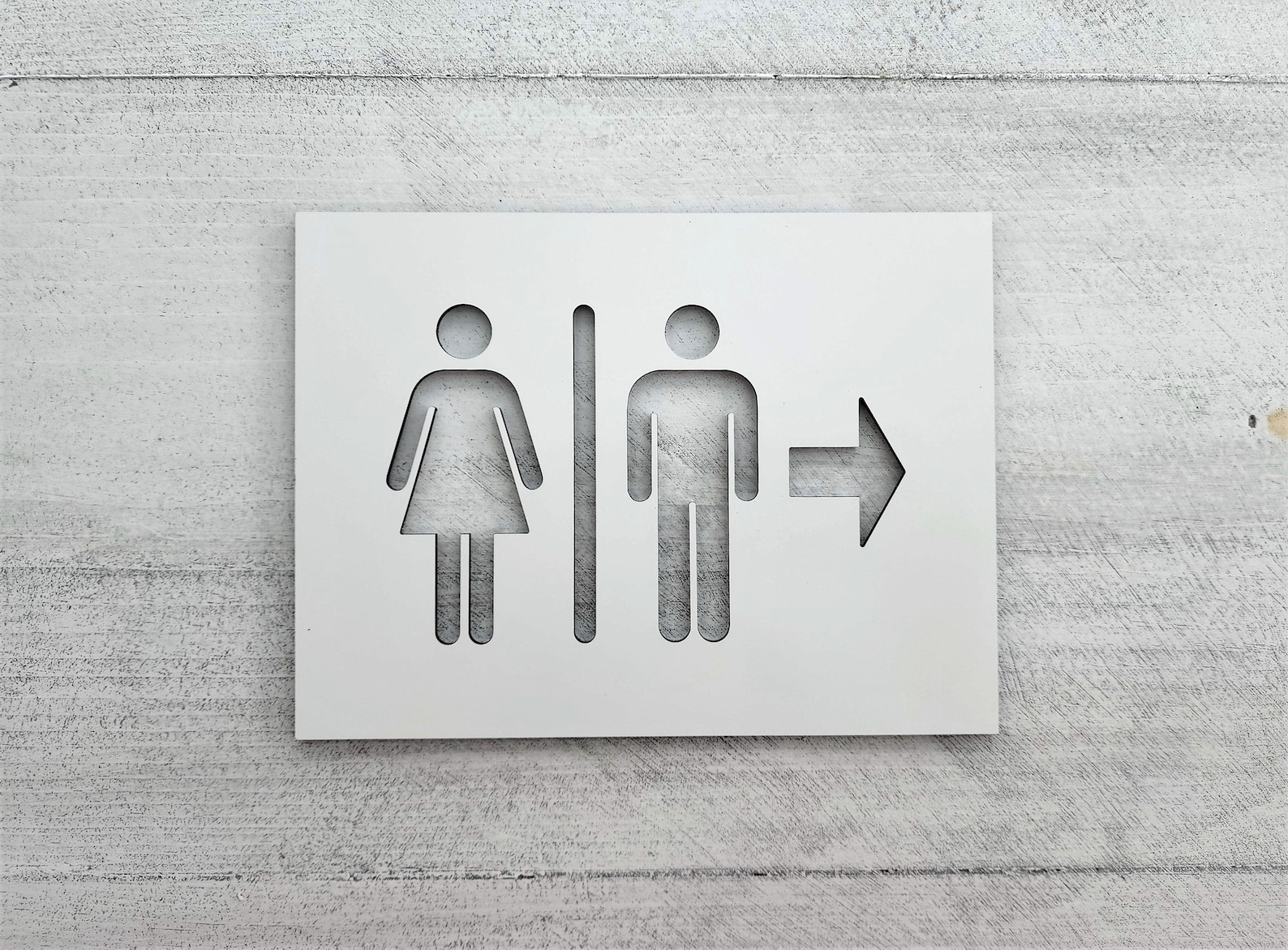 Restroom Directional Signs. Bathroom Signs With Arrows. Arrow - Etsy