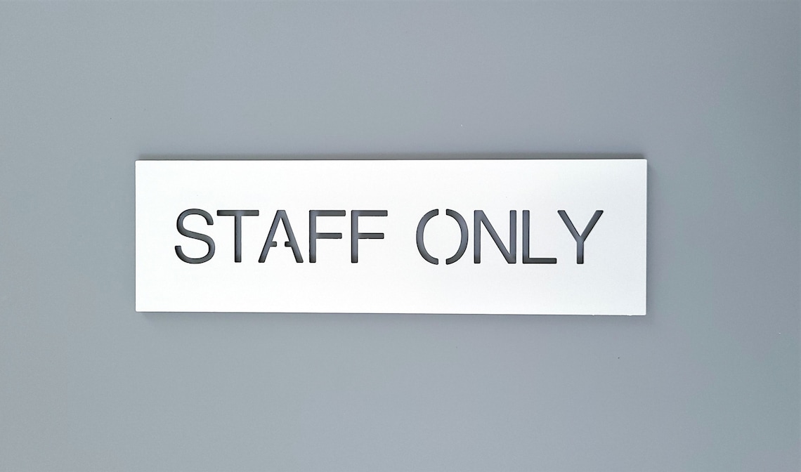 Staff Only Sign for Office Doors. Employees Only Sign. Private - Etsy