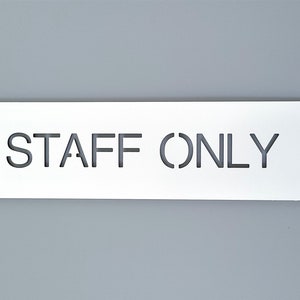 Staff Only Sign for Office Doors. Employees Only Sign. Private Entry ...