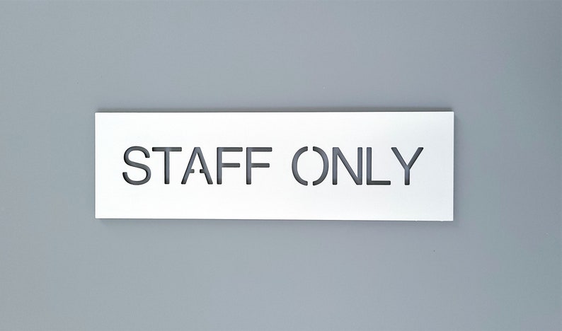 Staff Only Sign for Office Doors. Employees Only Sign. Private Entry ...