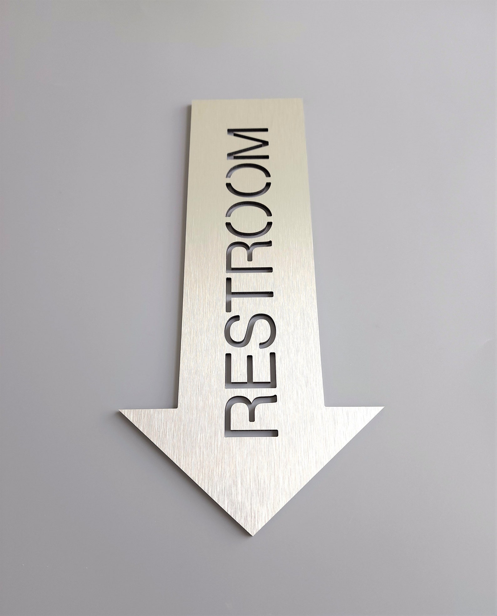 Restroom Sign With Arrow. Bathroom Signs. Wayfinding Sign. - Etsy