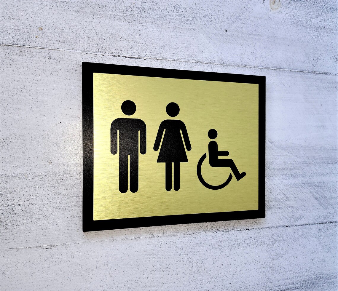 Accessible Restroom Signs. Handicap Accessible Bathroom - Etsy