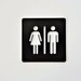 Square Bathroom Signs. Unisex Restroom Sign Gold. All Gender - Etsy