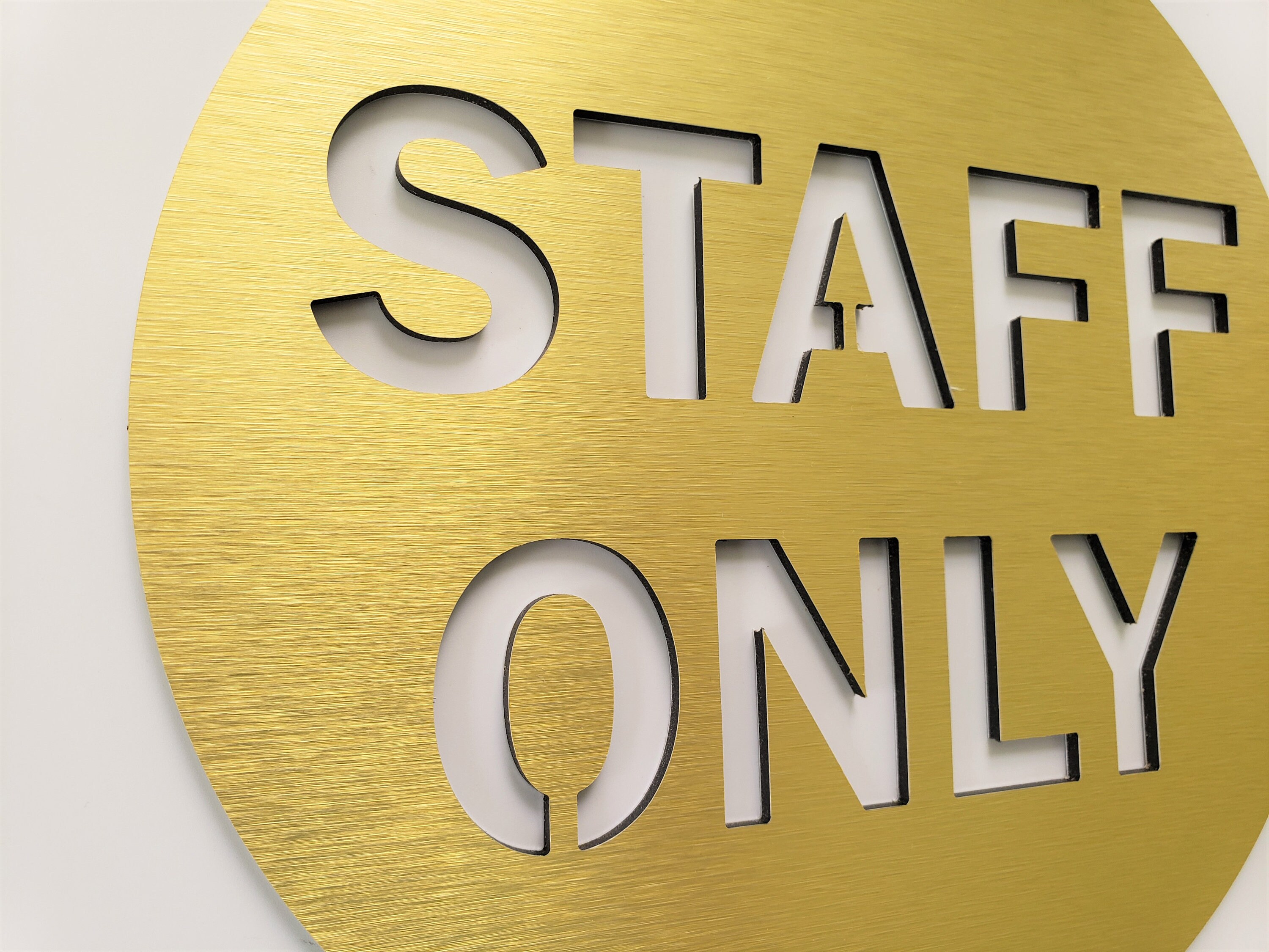 Aluminum Staff only sign for door. Employees only. Office door sign ...