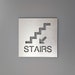 Stairs Signs With Arrows. Directional Stairs Sign. Stairway Signage ...