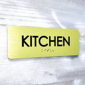 Kitchen Door Sign. Kitchen Signs. ADA Compliant Room Identification ...