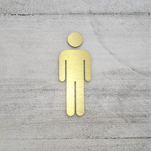 Male Figure for Bathroom Door. Fitting Room Signs. Metal Restroom ...