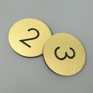 Custom Apartment Numbers. Gold House Number Plaque. Door Numbers. Hotel ...