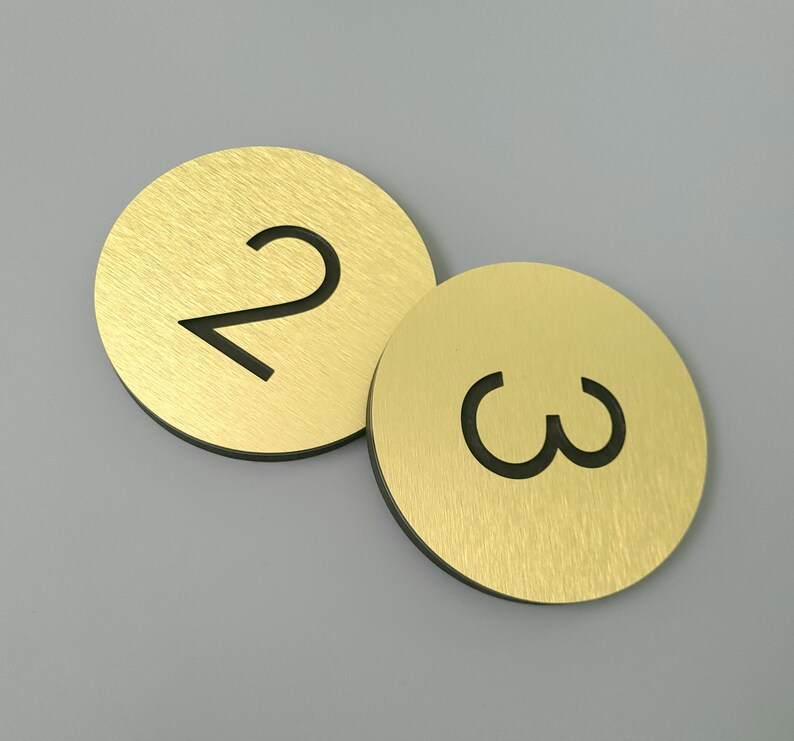 Custom apartment numbers. Gold house number plaque. Door | Etsy