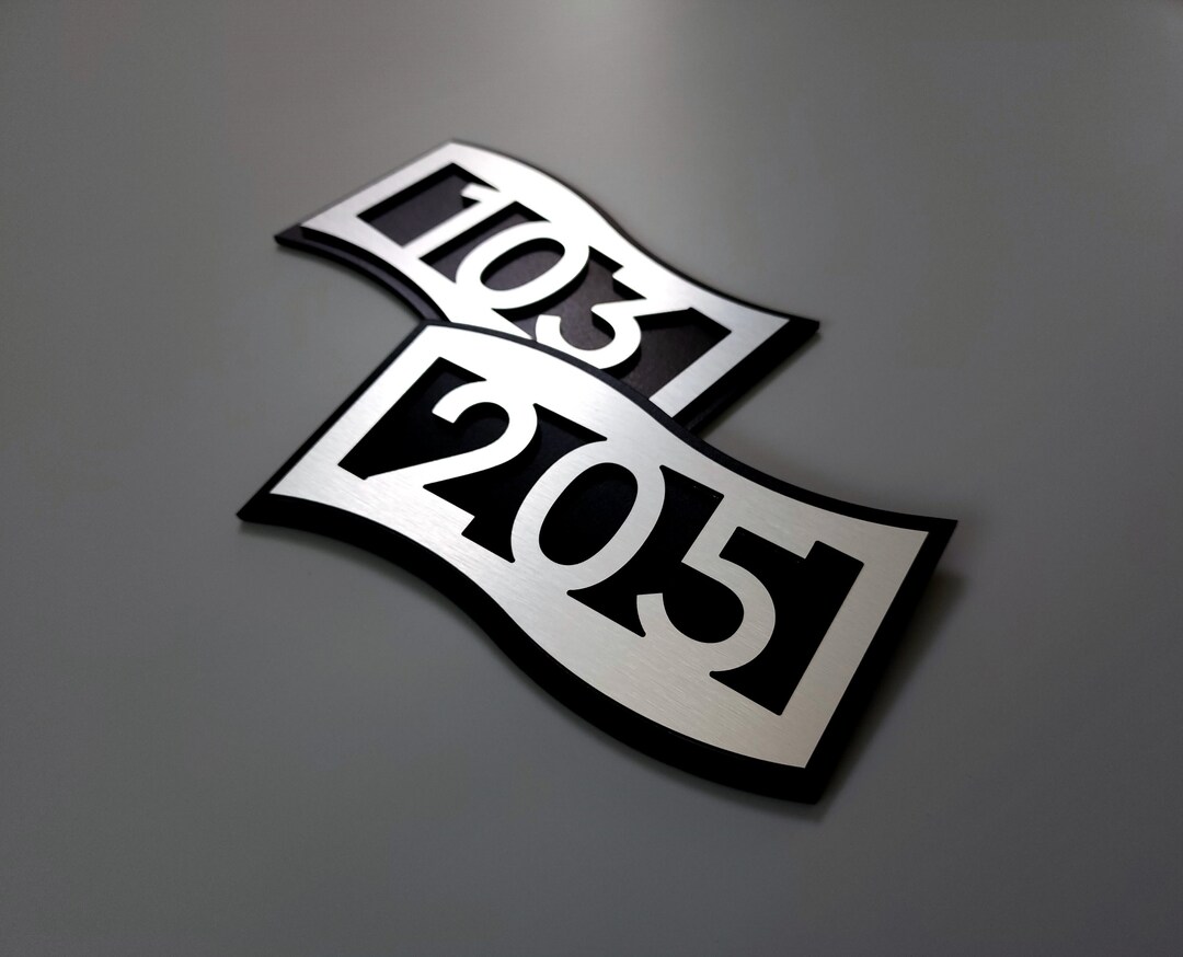 Custom Modern Apartment Number Signs. Hotel Room Numbers. Door Number ...