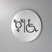 Gender Neutral Handicap Accessible Bathroom Sign. Gender Symbol Sign ...