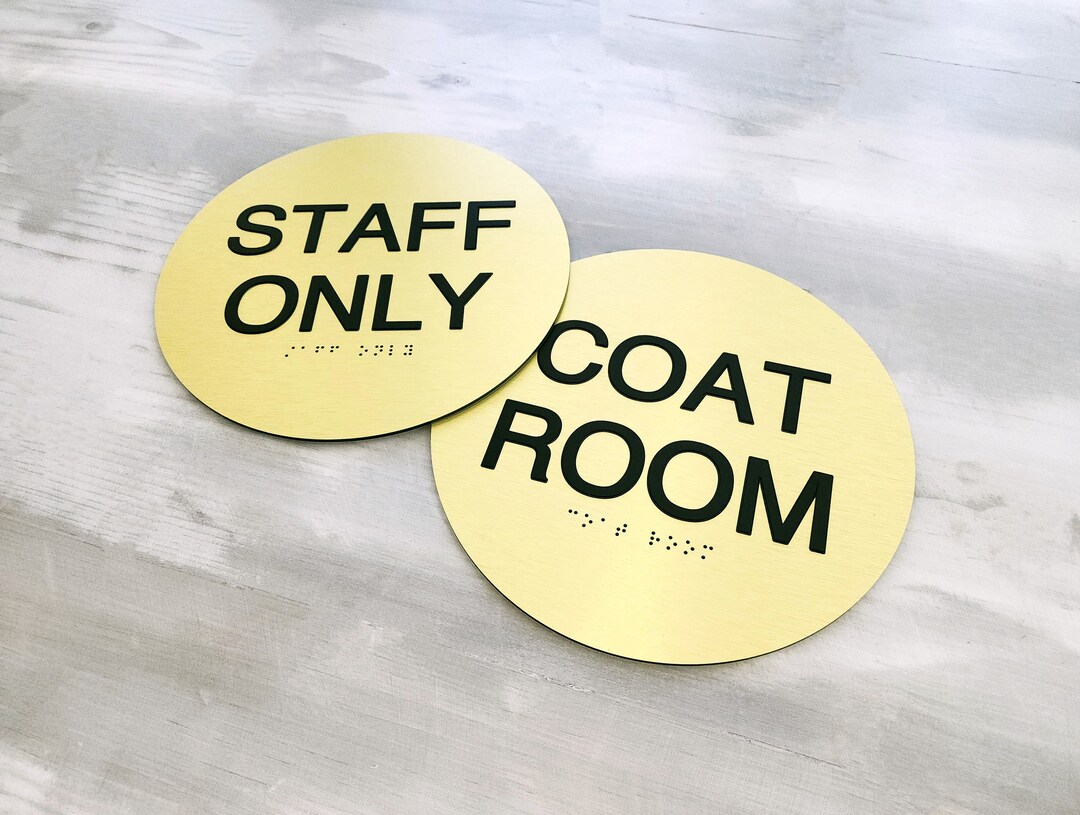 ADA Compliant Signs With Custom Text. Round Custom Quote ADA Sign ...