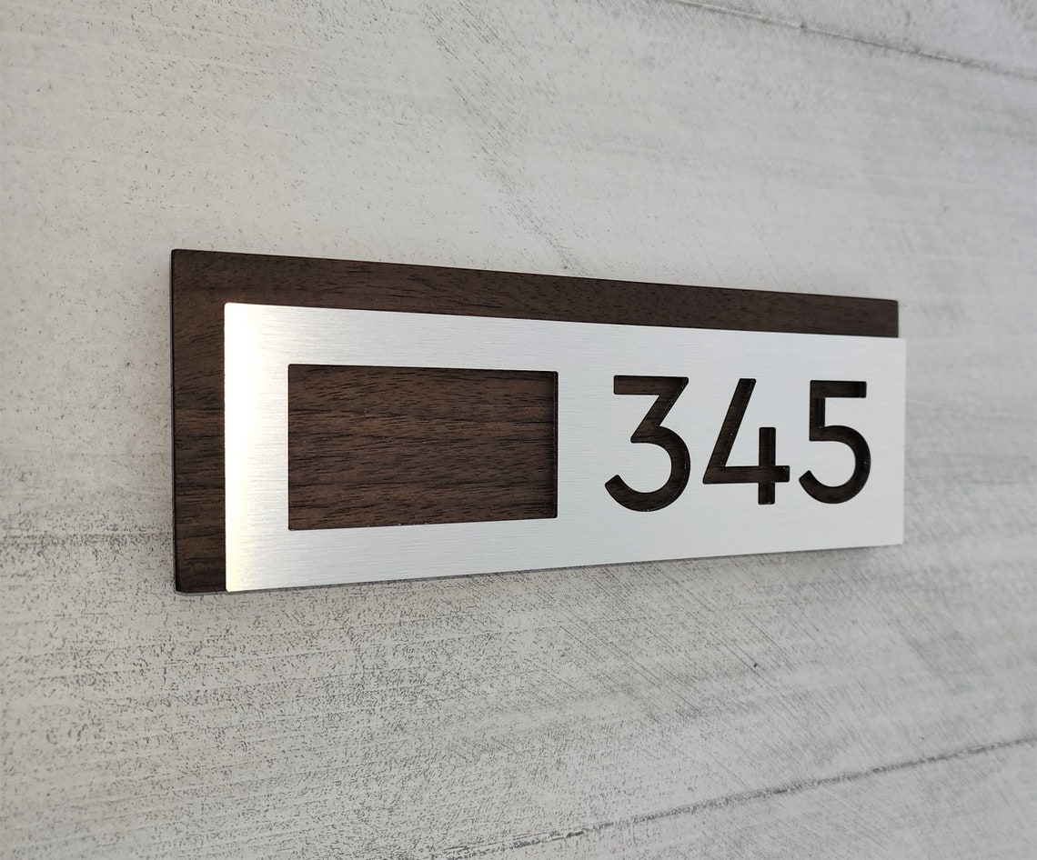 Modern Door Number Plaque. Apartment Number Sign. Room Numbers - Etsy
