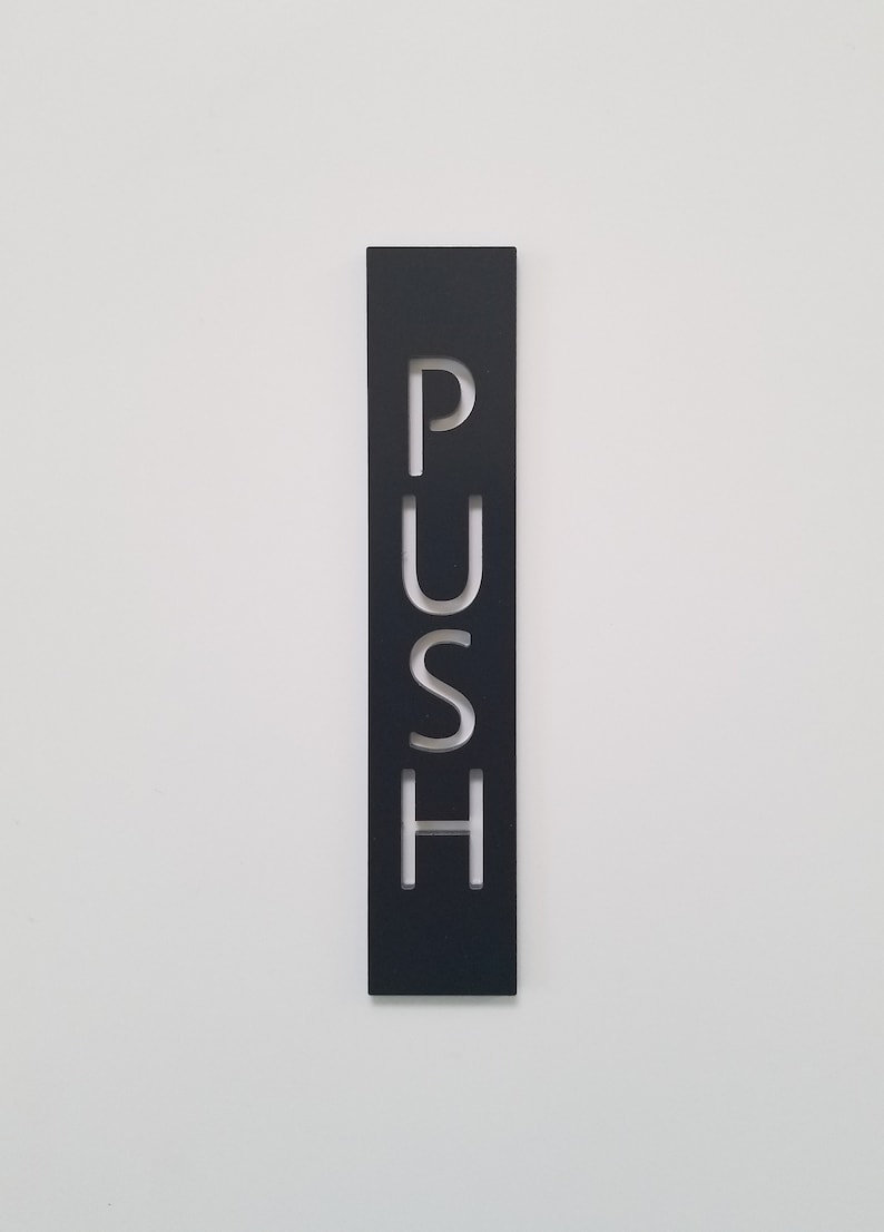 PUSH and PULL Door Signs. Set of 2 Push/pull Metal Stickers. Push Pull ...