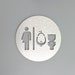 All Gender Restroom Sign With Urinal Symbol. Bathroom Signs. Unisex ...
