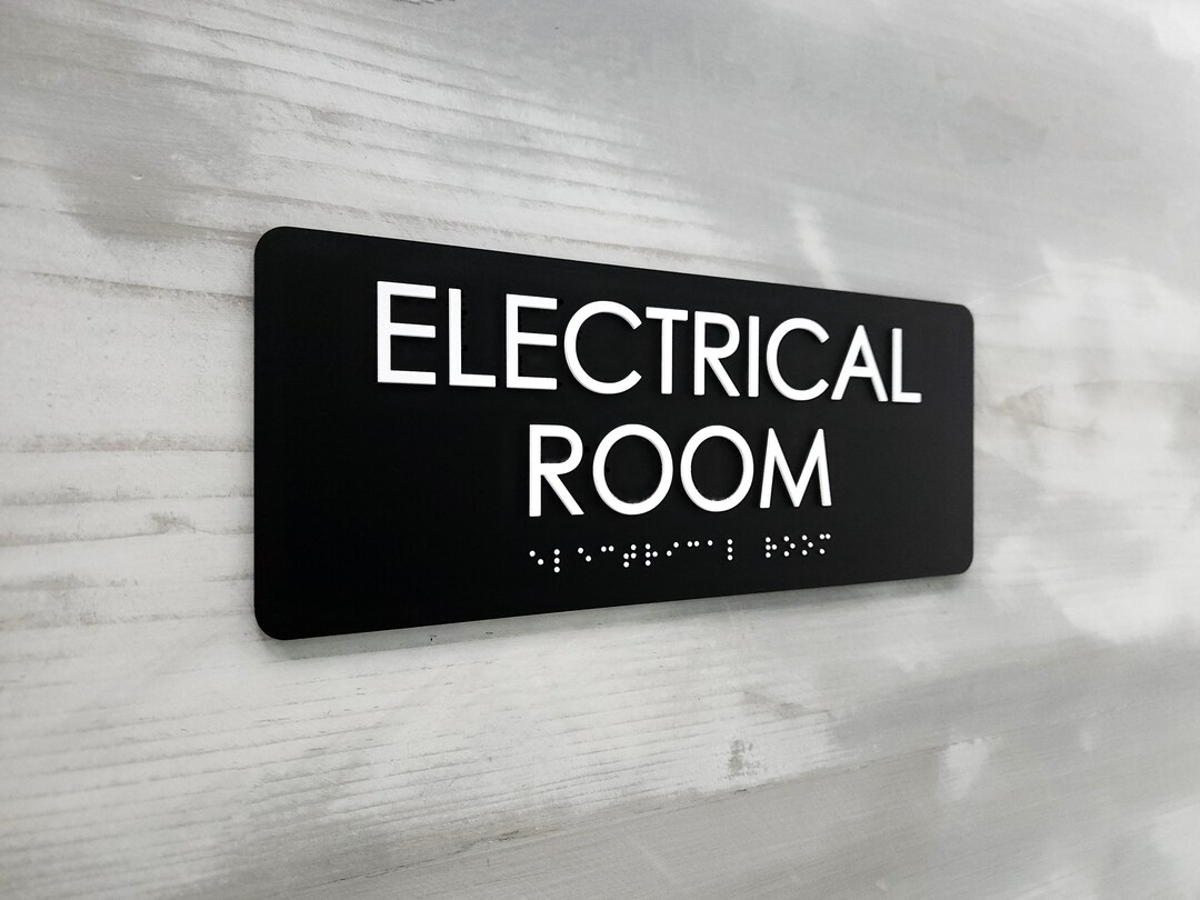 Electrical Room Door Sign. ADA Compliant Utility Room Signs. Custom ADA ...