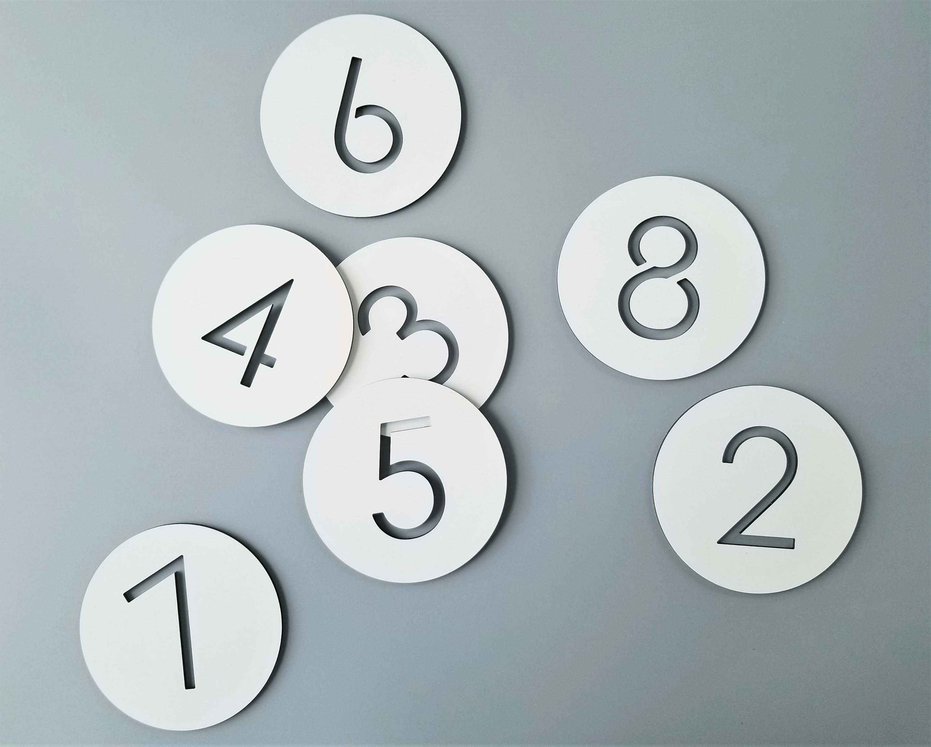 Round Number Plaque. Exam Room Numbers. Door Number Sign. | Etsy