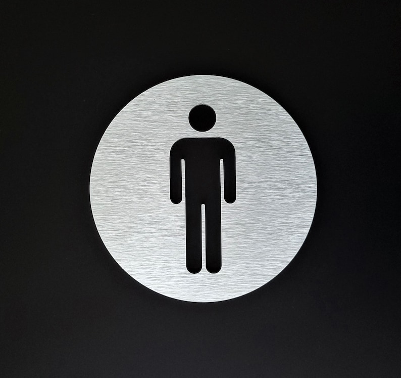 Male Bathroom Sign. Metal Restroom Door Sign. Men's - Etsy