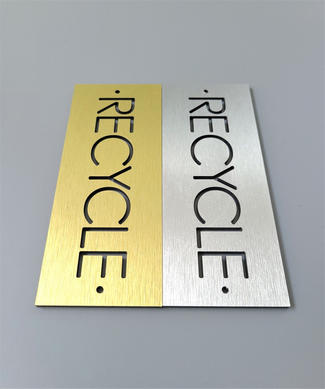 Trash and Recycle Aluminum Signs. 2x5 Garbage - Etsy