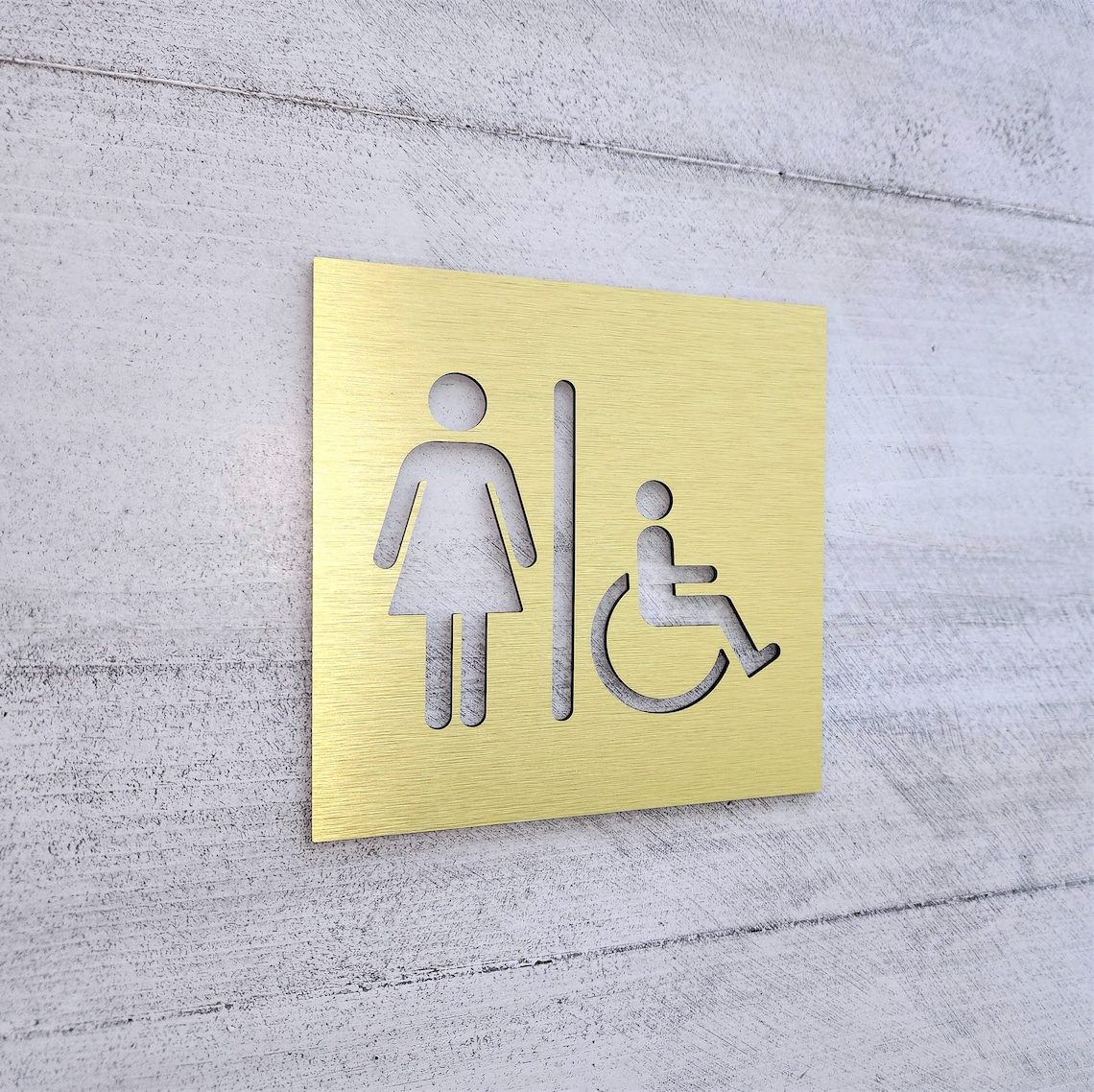 Women's Restroom Signs. Handicap Accessible Bathroom Door Signs. Female ...