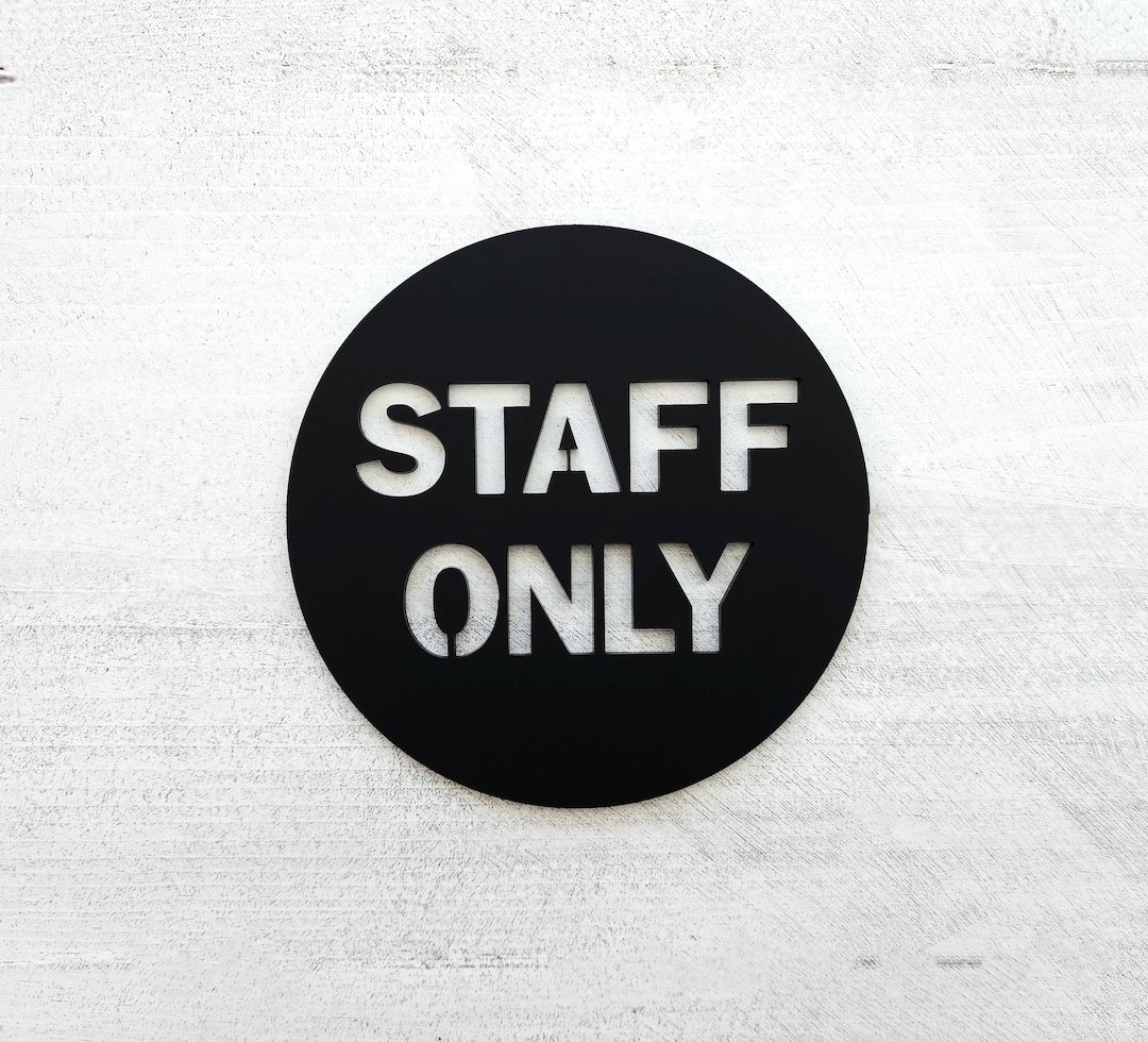 Staff Only Signs. Employees Only. Acrylic Office Signs. Business ...