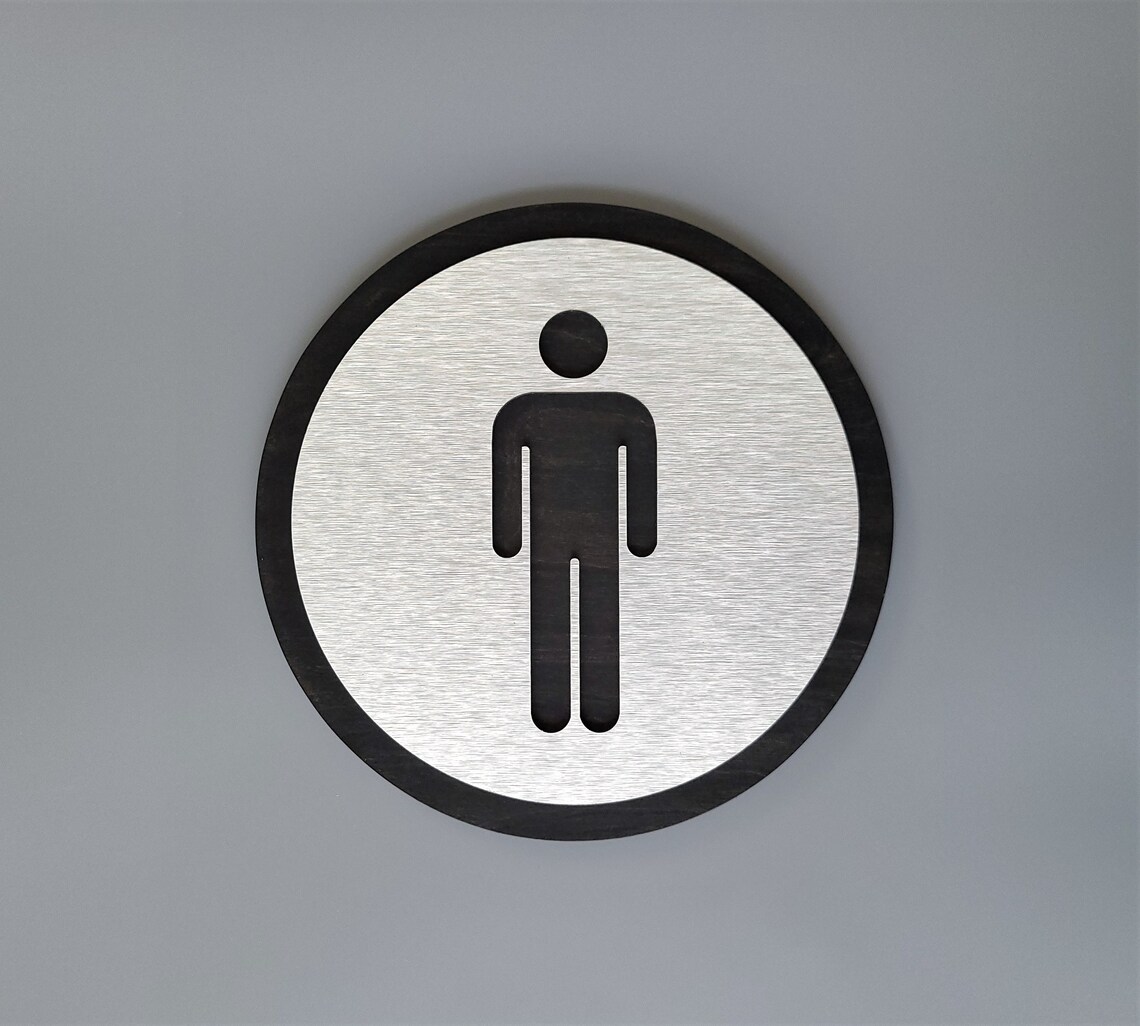 Male Bathroom Sign. Men's Restroom Sign. Men's Toilet. - Etsy