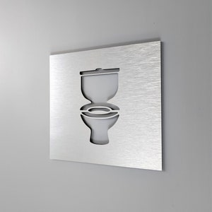 Toilet Symbol Sign. Square Bathroom Sign. Restroom Signs With Toilet ...