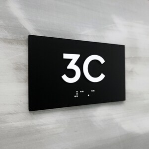 ADA Room Number Signs. Custom ADA Compliant Number Plaques. Apartment ...
