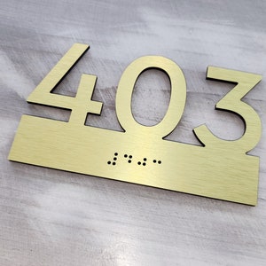 Room Number Signs With Grade 2 Braille. Custom Door Numbers With ...
