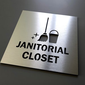 Janitorial Closet Sign. Janitorial Room Door Signs. Janitor's Closet ...