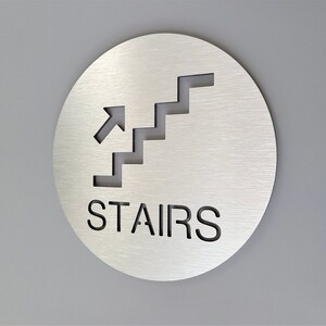Stairs Arrow Sign. Information Signs. Directional Stairs Signs ...