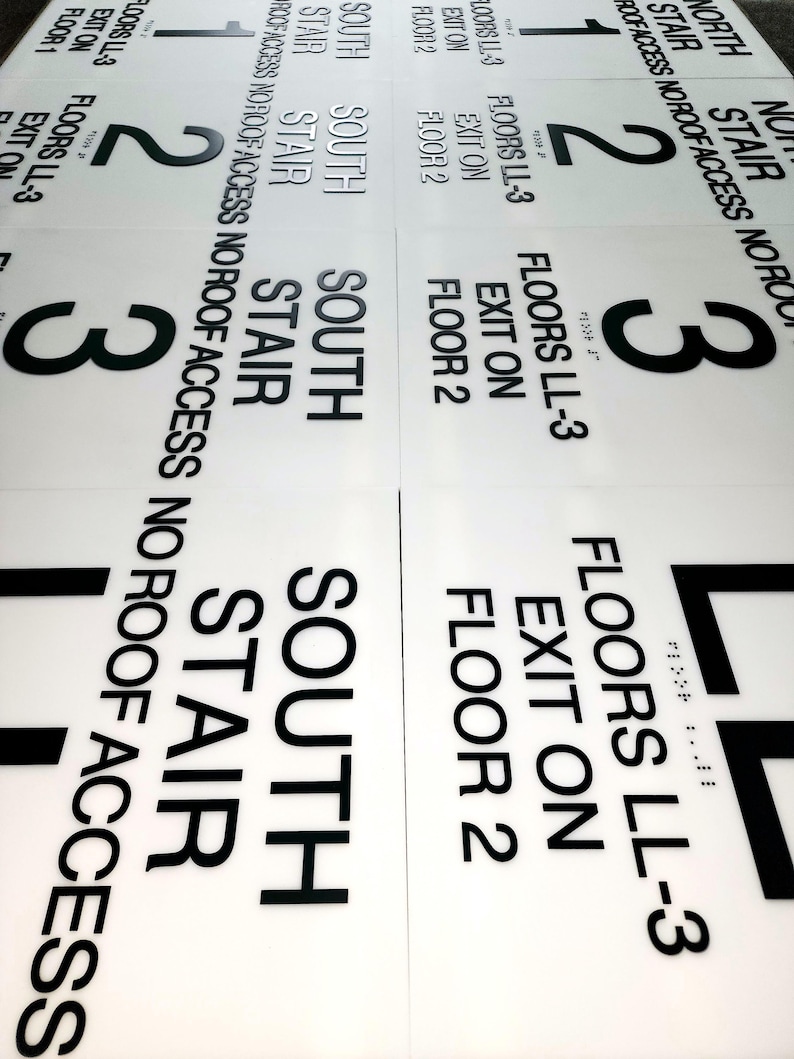 Stairwell Floor Number Signs. ADA and IFC Compliant Stairwell Signs ...