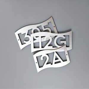 Modern Door Number Signs. Apartment Number Plaques. Custom Unit Numbers ...