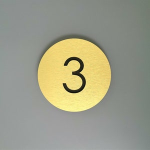 Custom Apartment Numbers. Gold House Number Plaque. Door Numbers. Hotel ...