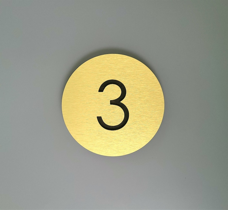 Custom apartment numbers. Gold house number plaque. Door | Etsy