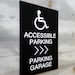 Accessible Parking Directional Sign. Handicapped Parking Garage Sign ...