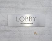 Lobby Sign With Arrow. Arrow Signs. Directional Lobby Sign. - Etsy