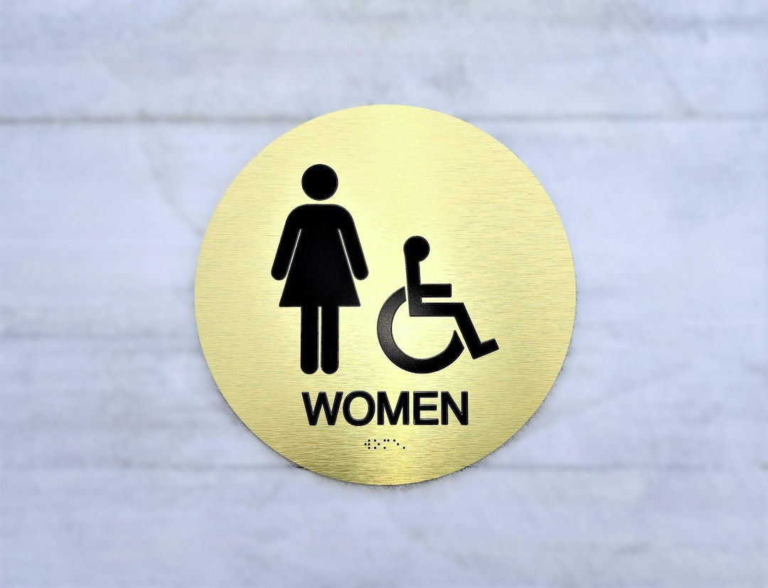 ADA Women Restroom Sign. Handicap Accessible Women's Bathroom. ADA ...