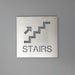 Stairs Signs With Arrows. Directional Stairs Sign. Stairway Signage ...