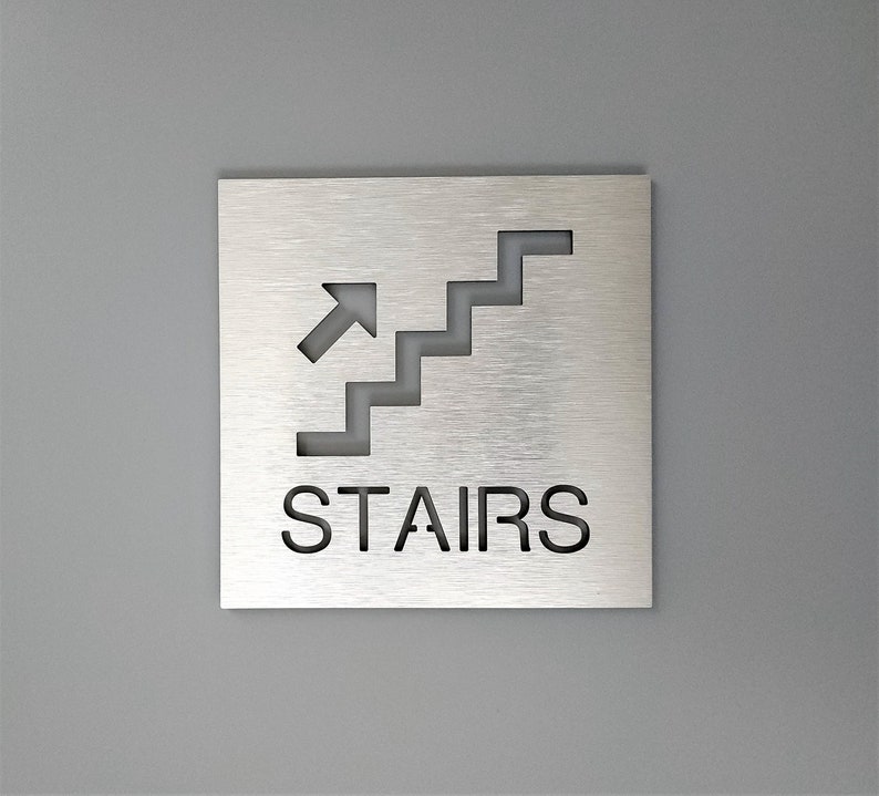 Stairs Signs With Arrows. Directional Stairs Sign. Stairway - Etsy