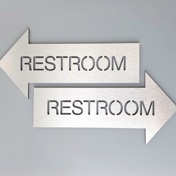 Restroom This Way Sign - Etsy