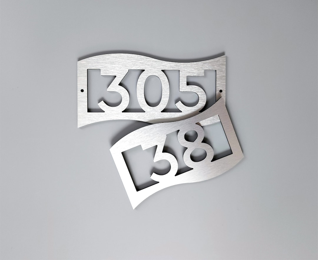 Modern Door Number Signs. Apartment Number Plaques. Custom Unit Numbers ...