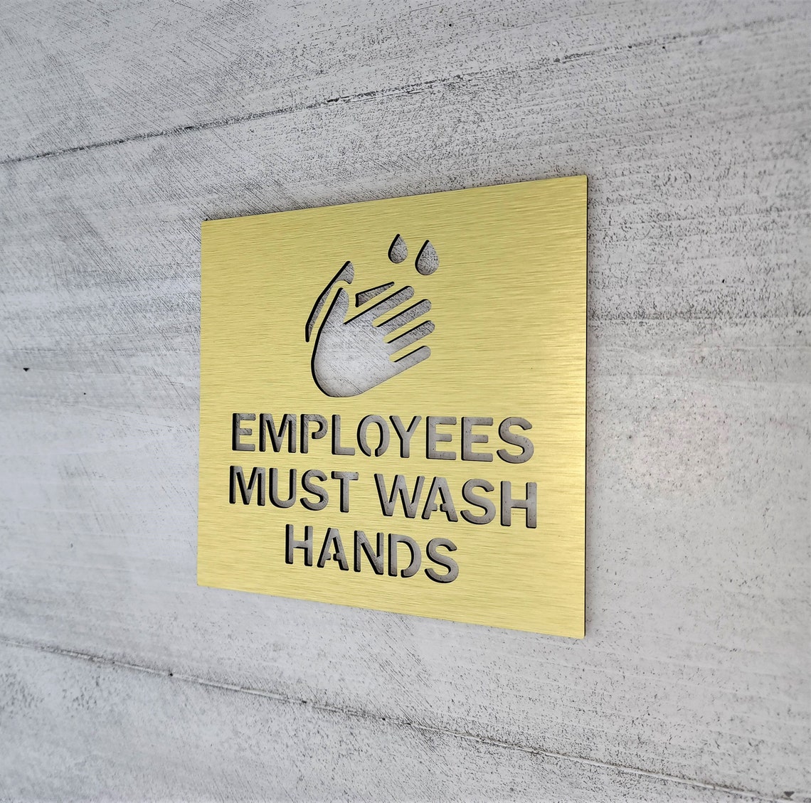 Employees Must Wash Hands Sign for Business. Hand Washing - Etsy